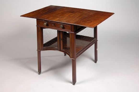 Bonhams : A mahogany food cupboard,