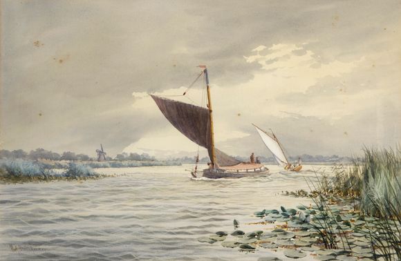 Bonhams : Stephen John Batchelder 35.5 x 53.5cm (14 x 21in).
