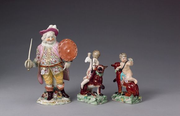 Bonhams : A Derby figure of Falstaff circa 1760