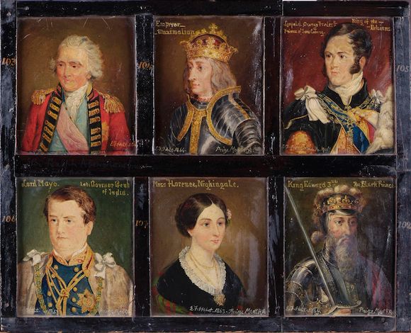 Bonhams : Edwin Frederick Holt (fl.1864-1897), Thirty small portraits ...