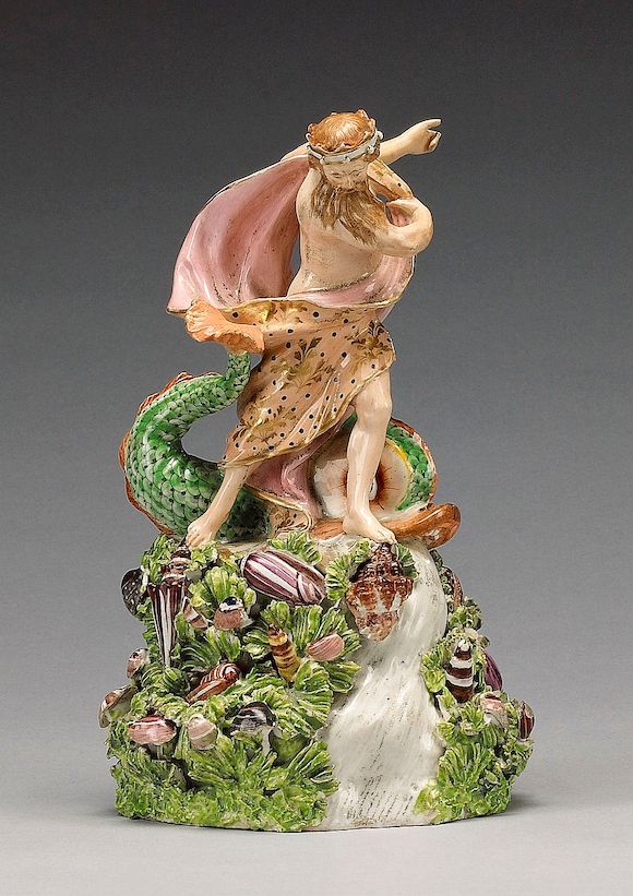 Bonhams : A Derby figure of Neptune, late 19th century,