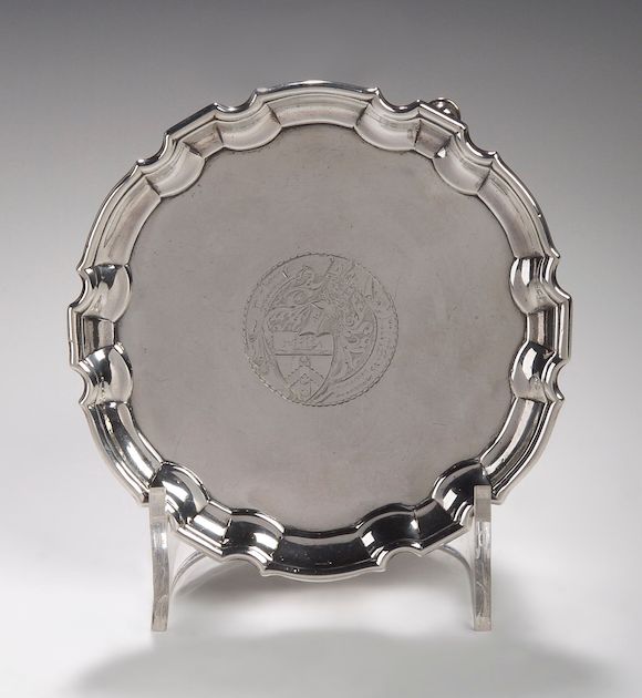 Bonhams : A George II Scottish silver waiter, by James Kerr, assay ...