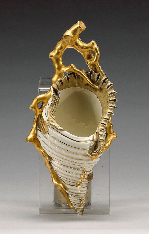 Bonhams : A Royal Worcester wall pocket, dated 1881,