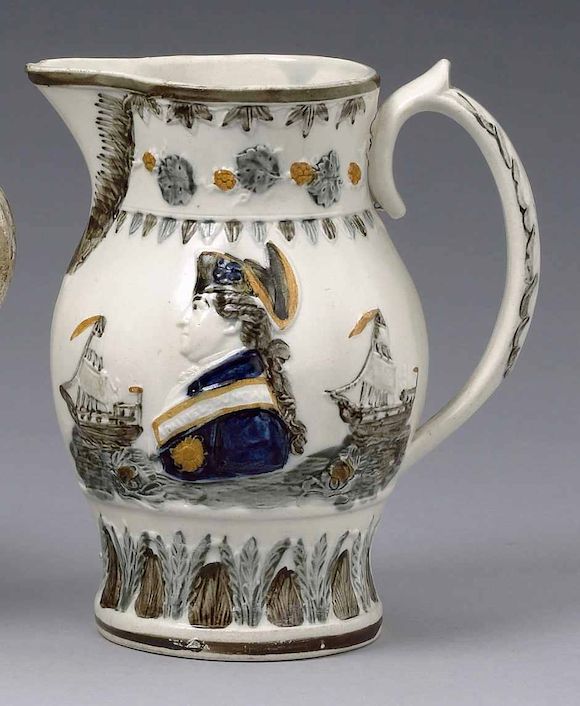 Bonhams : A fine Pratt Ware Admiral Duncan jug circa 1797