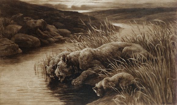 Bonhams : Herbert Dicksee Peace Etching, on wove, with margins, signed ...