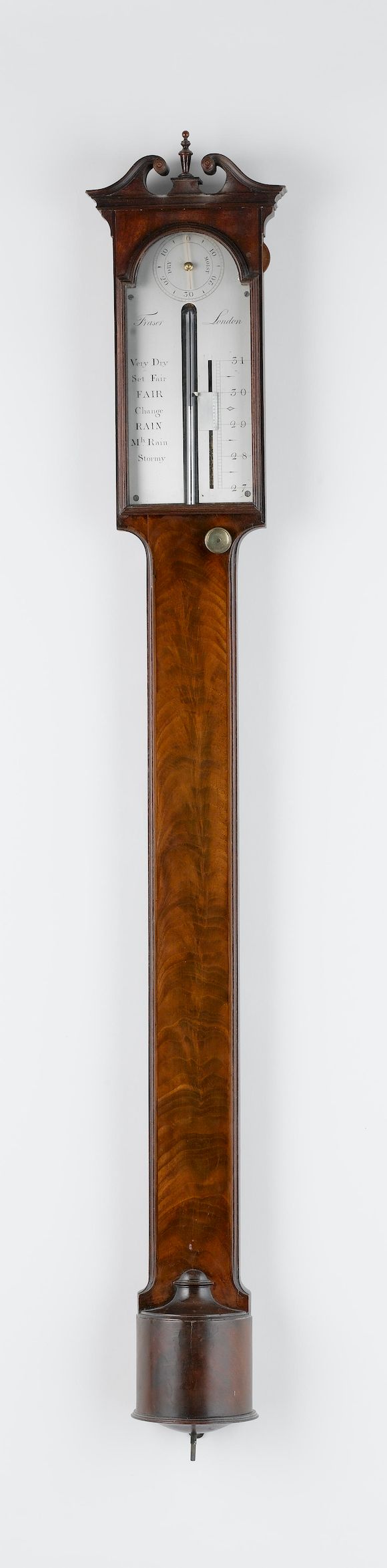 Bonhams : A rare late 18th/ early 19th century mahogany stick barometer ...