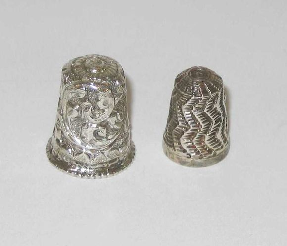 Bonhams : A 19th century Indian silver thimble