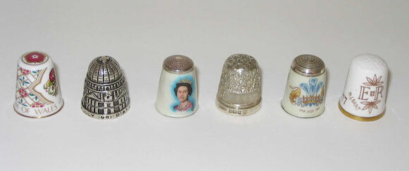 Bonhams : A silver thimble to commemorate the Coronation of H.M. Queen ...