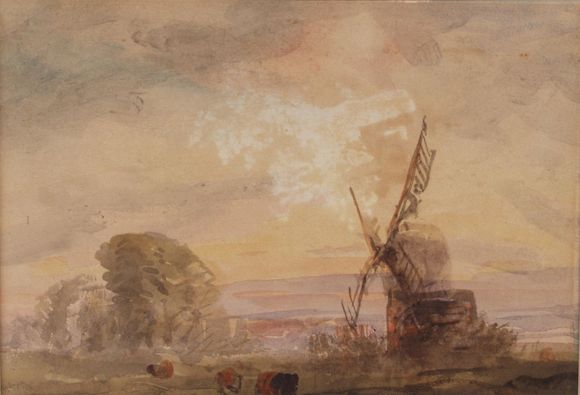 Bonhams : In the style of William Roxby Beverley Windmill in a ...