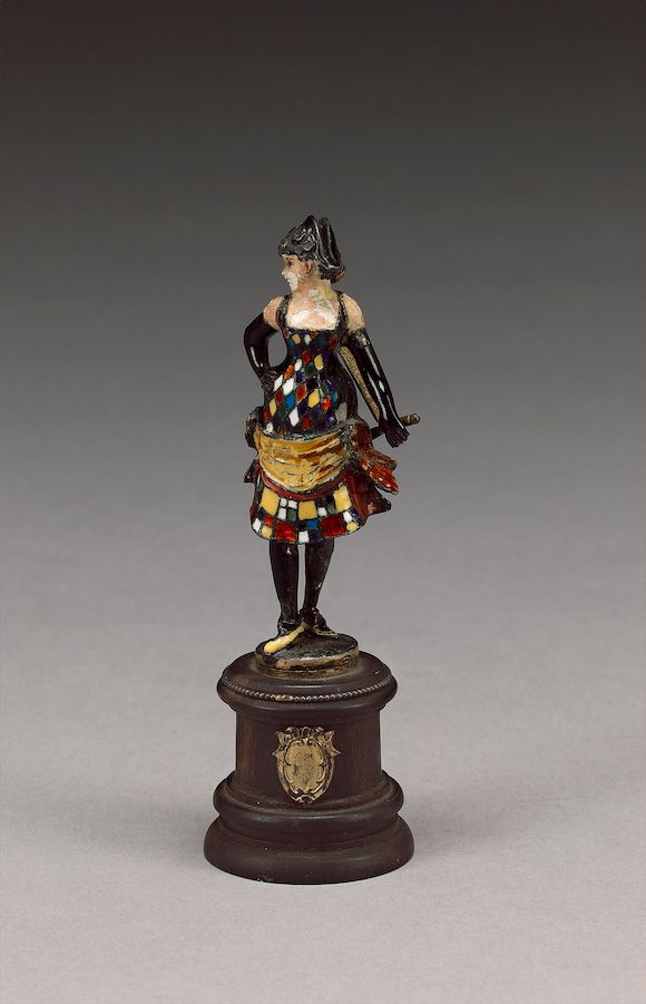 Bonhams : A late 19th century silver and enamelled figure of the ...