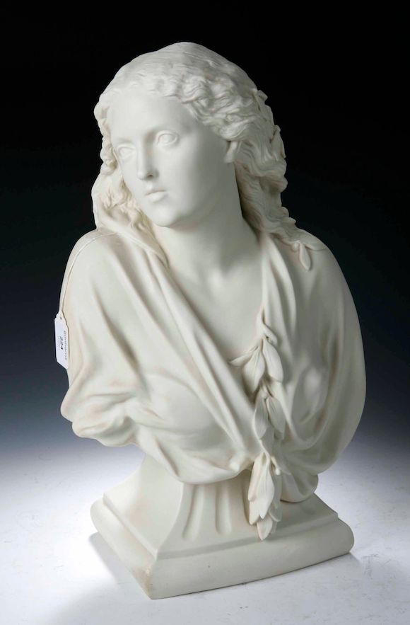 Bonhams : A Copeland parian bust of a female, modelled by Owen Hale and ...