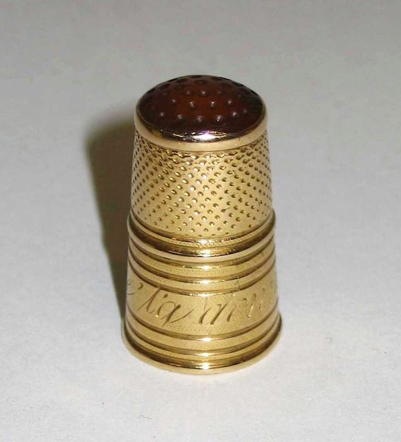 Bonhams : An early 19th century French gold thimble