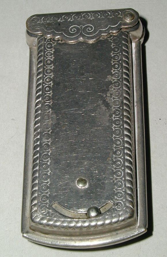 Bonhams : W. Avery & Sons, Redditch: A silver plated needle packet case