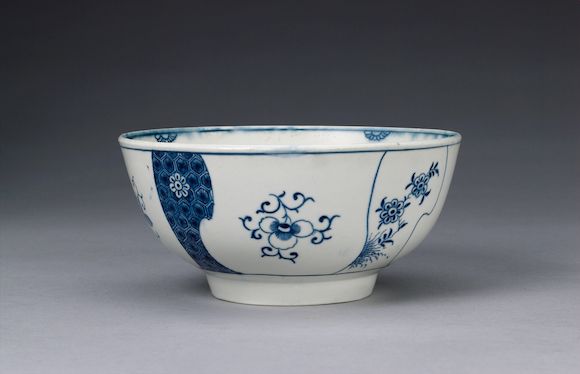 Bonhams : An unusual Worcester bowl circa 1770-75