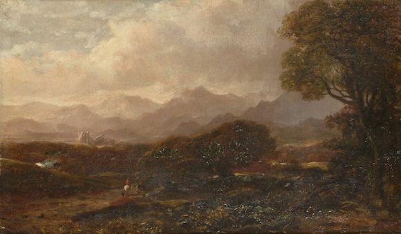Bonhams : John Smart (British, 1838-1899) Figures in a highland ...