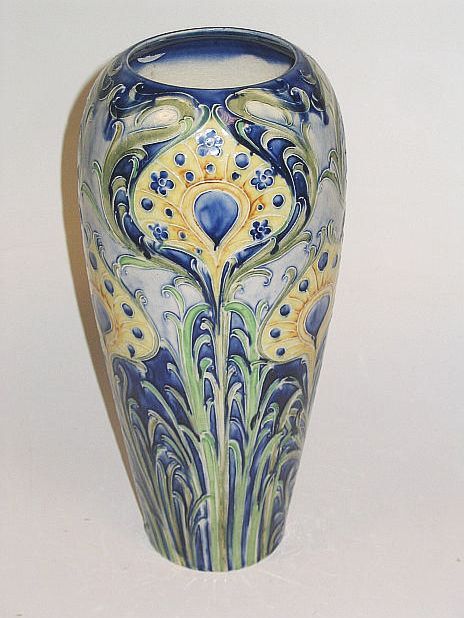 Bonhams : 'Peacock Feathers' A Florian Ware Vase