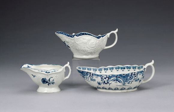 Bonhams : A Worcester sauceboat circa 1768