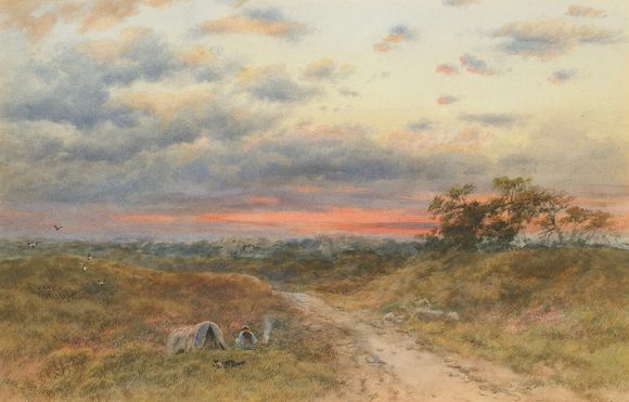 Bonhams : Jane Deakin (British, Exh.1880-1908) 'An Autumnal Evening ...