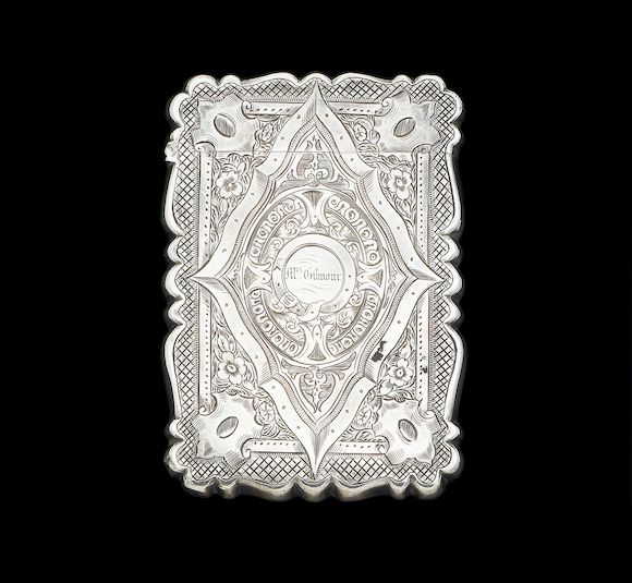 Bonhams : A Victorian silver card case, by Frederick Marson, Birmingham ...
