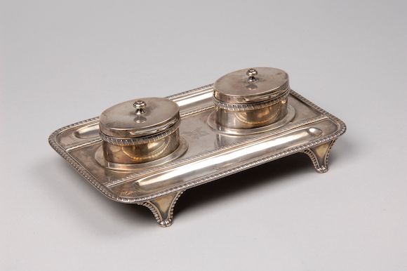 Bonhams : A silver inkwell By William Gibson and John Langman for the ...