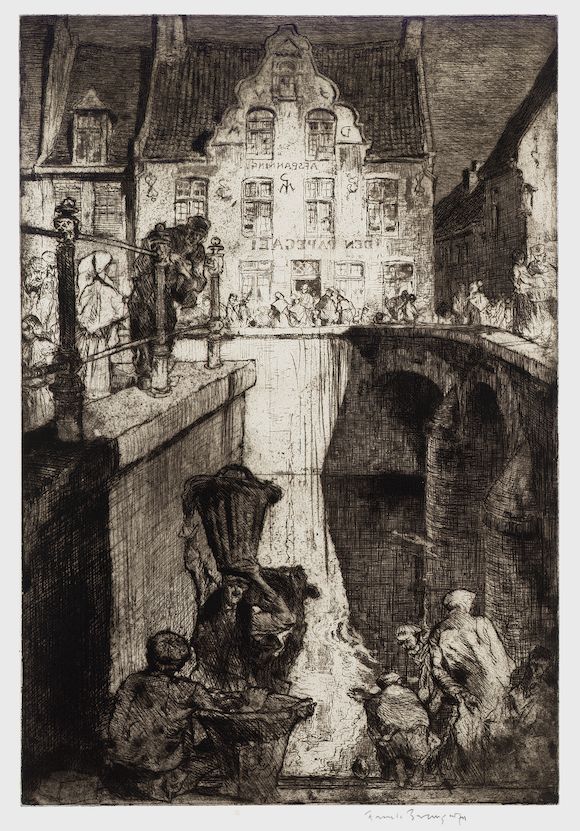 Bonhams : Frank Brangwyn A Collection Etchings, including ' The Inn of ...