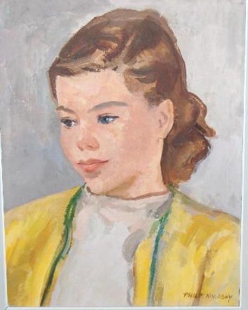 Bonhams : Philip Naviasky (1894-1983) Portrait of a young girl, head ...