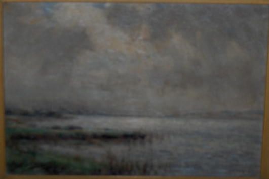 Bonhams : J*C* Gray (early 20th century) An estuary view 25 x 35cm.