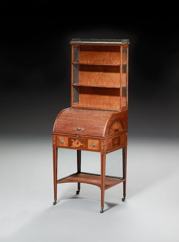 Bonhams : A George III satinwood and marquetry Bonheur du ...