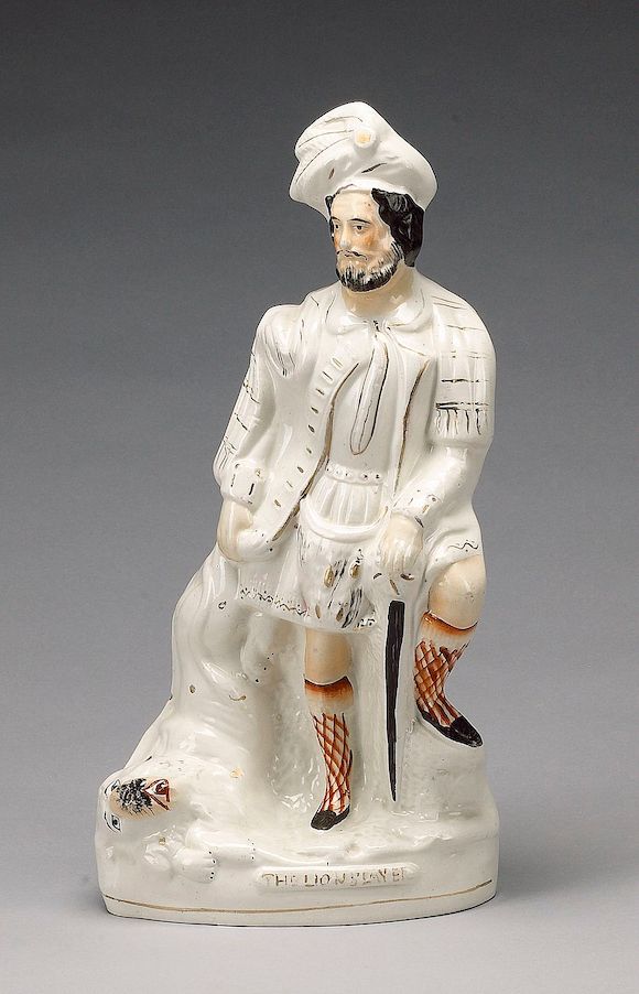 Bonhams : A Staffordshire figure of 'The Lion Slayer', mid 19th century,