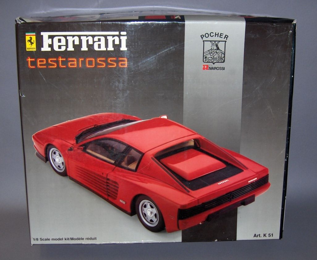 Bonhams Cars : A 18 scale Ferrari Testarossa model kit by Pocher, Italian,
