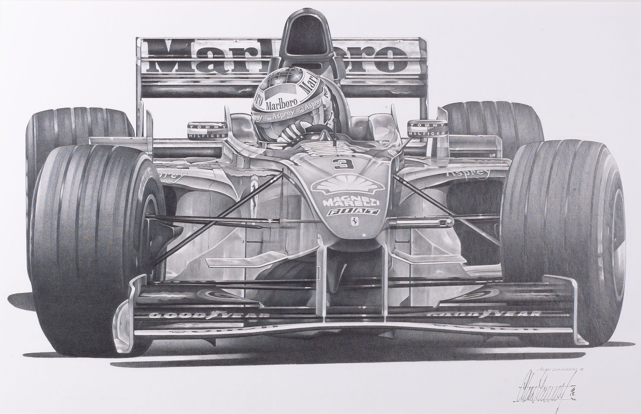 Bonhams Cars : An Alan Stammers original, 'Schumacher Ferrari 1998',