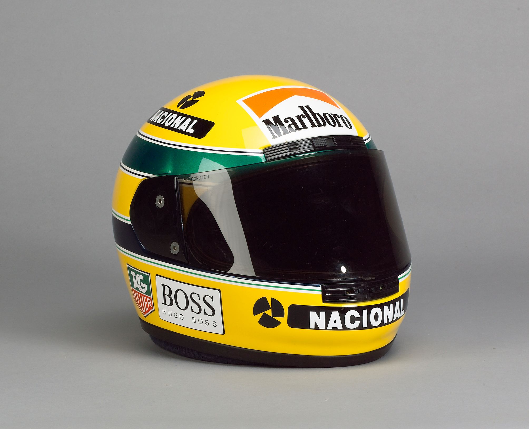 Bonhams Cars : An Ayrton Senna replica motorcycle helmet by RIB Formula ...