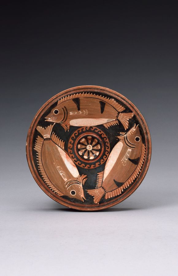 Bonhams : An Apulian red-figure fish plate