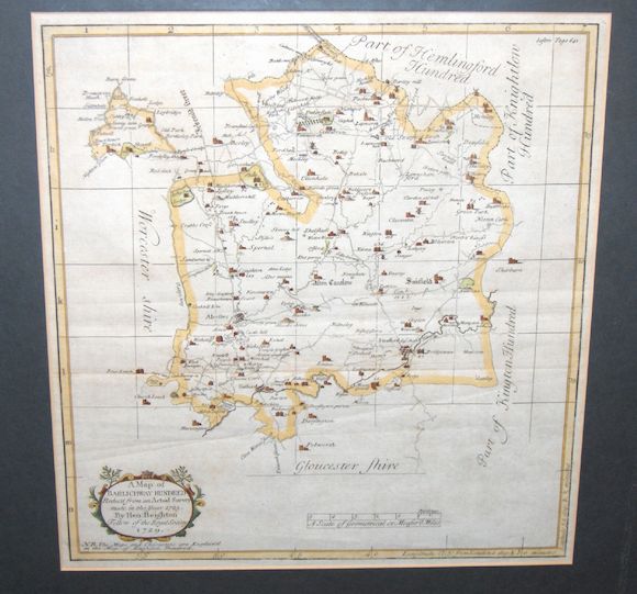 Bonhams : WARWICKSHIRE Beighton (Henry) A Map of Barlichway Hundred ...