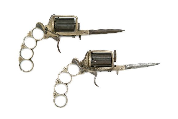 Bonhams : A Liège Dolne Patent (Apache) Six-Shot Pin-Fire Knuckle ...