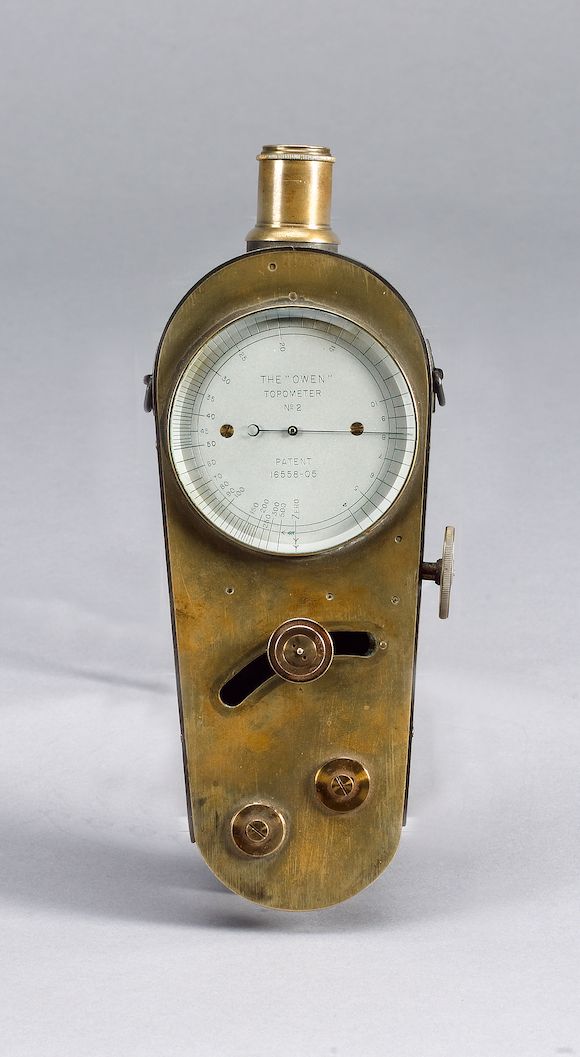 Bonhams : A J A Sinclair Owen Topometer, English, patented 1905,