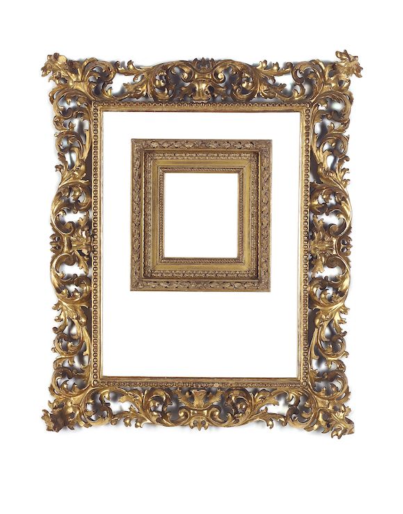 Bonhams : A Florentine 19th Century carved, pierced and gilded frame