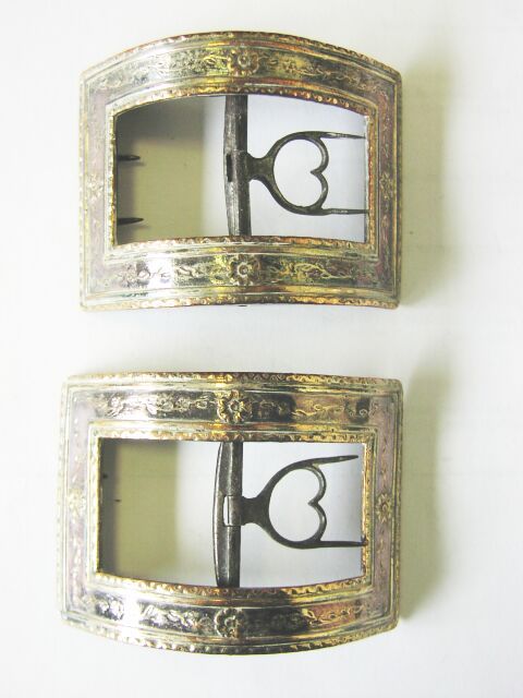 Bonhams : A pair of 18th Century cast brass buckles