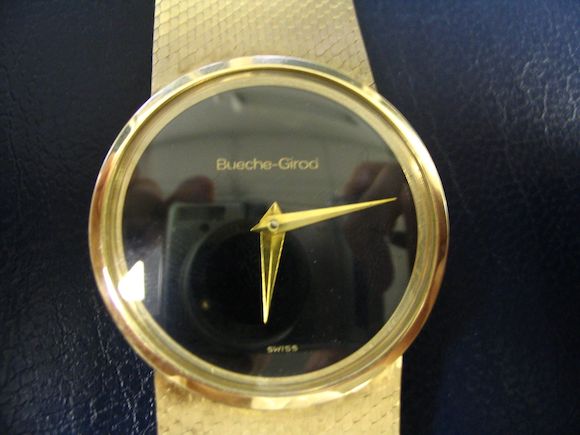 Bonhams : Beuche Girod A gentleman's 9ct gold bracelet watch