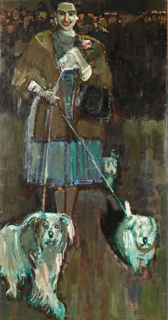 Bonhams : Ruskin Spear R.A. (1911-1990) Princess Margaret leaves by the ...