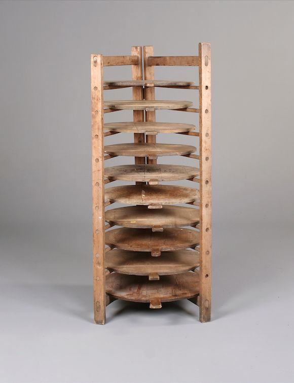 Bonhams : A French pine tart rack