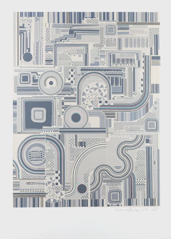 Bonhams : Eduardo Paolozzi Untitled Grey Screenprint, 1974, printed in ...