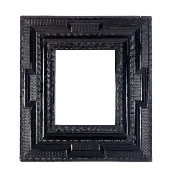 Bonhams : A Dutch 17th Century ebonised ripple moulding frame
