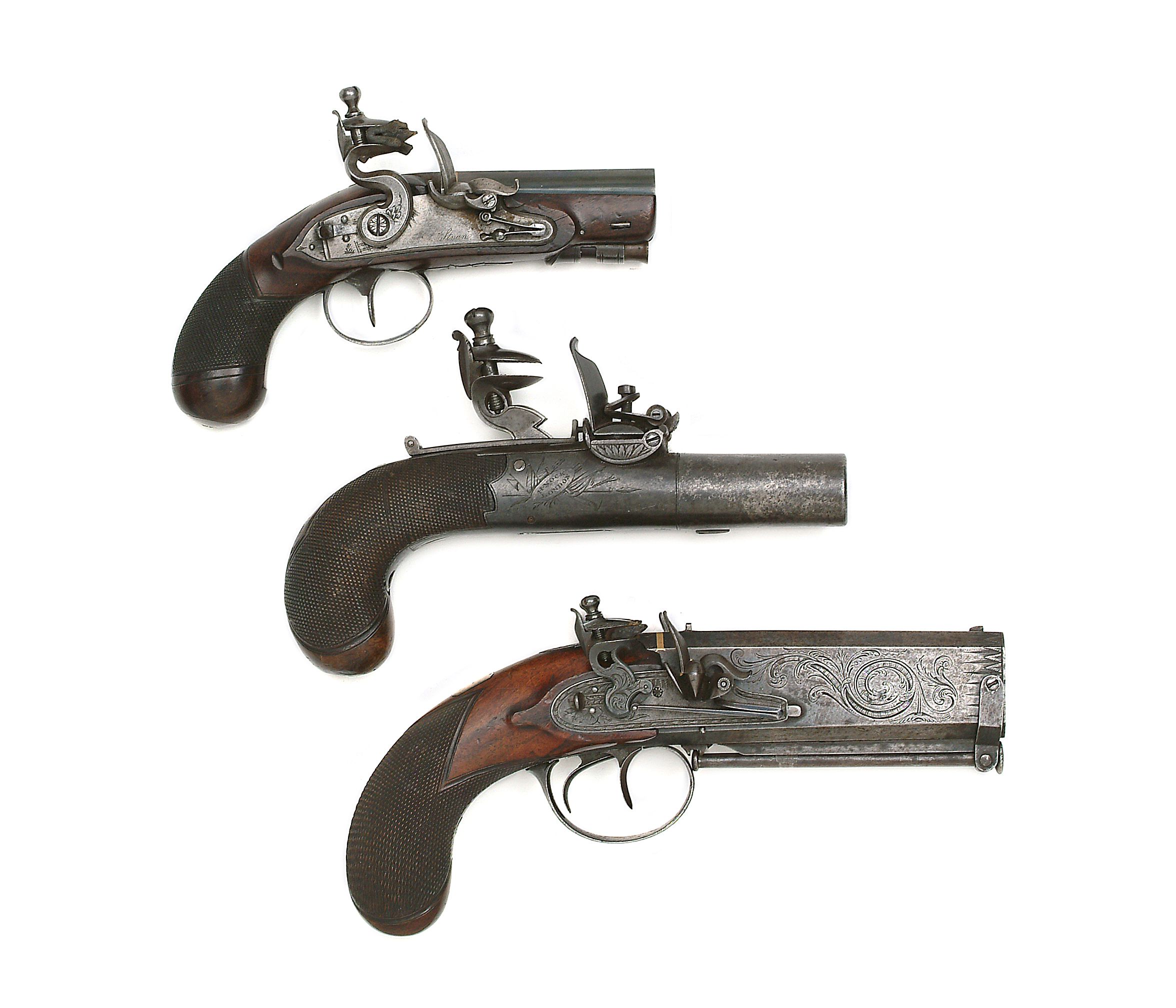 A 32-Bore Flintlock Travelling Pistol By Styan, Thomas, Manchester ...