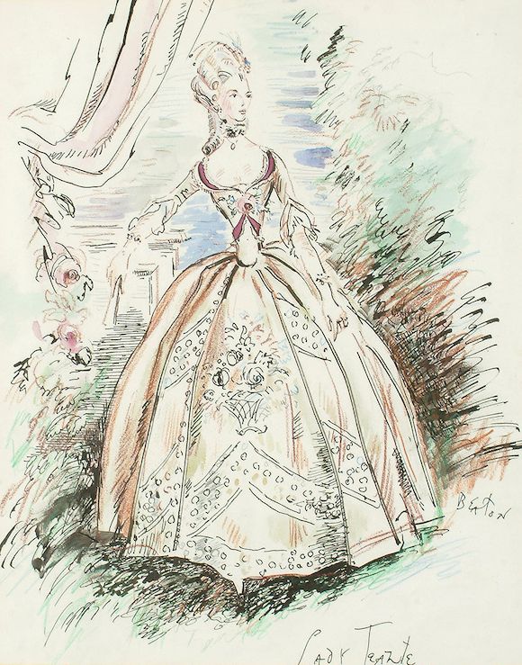 Bonhams : Cecil Beaton (British, 1904-1980) Sketch for Vivien Leigh's ...