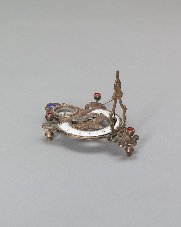 Bonhams : A string gnomon dial, Chinese, mid 19th century,