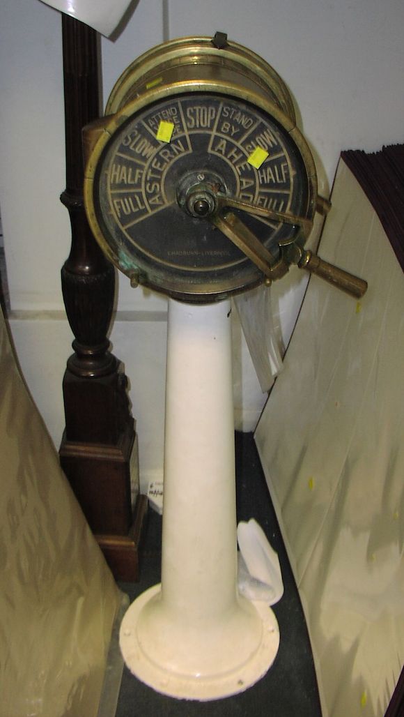 Bonhams : A double ship's telegraph, 43.25in(110cm)high.