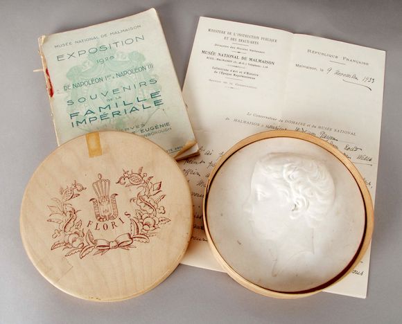 Bonhams : A 19th Century white quarter length plaque of The Prince Imperial