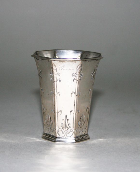Bonhams : A 19th century Scandinavian beaker Stamped to the base with ...