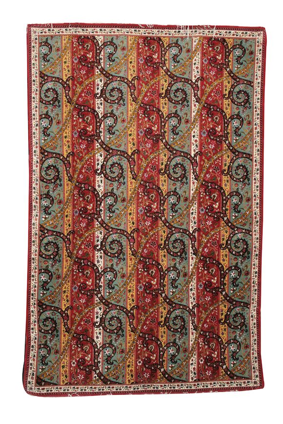 Bonhams : A Ghom silk rug Central Persia, 171cm x 110cm